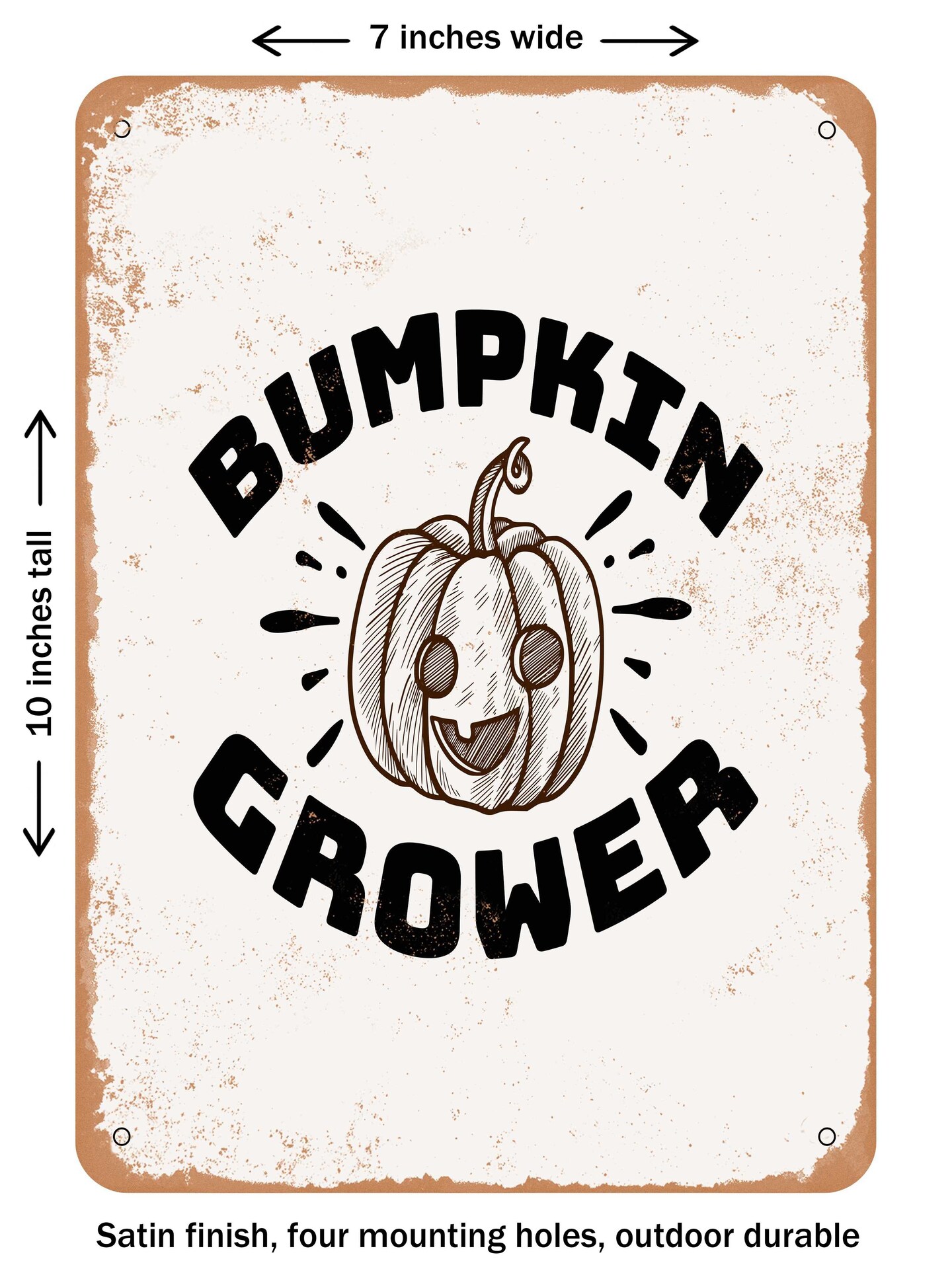 DECORATIVE METAL SIGN - Bumpkin Grower - 2 - Vintage Rusty Look | Michaels