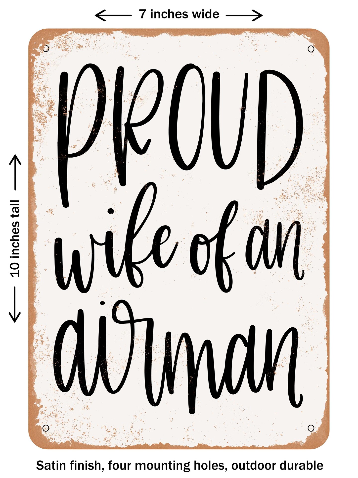 DECORATIVE METAL SIGN - Airman - Vintage Rusty Look | Michaels