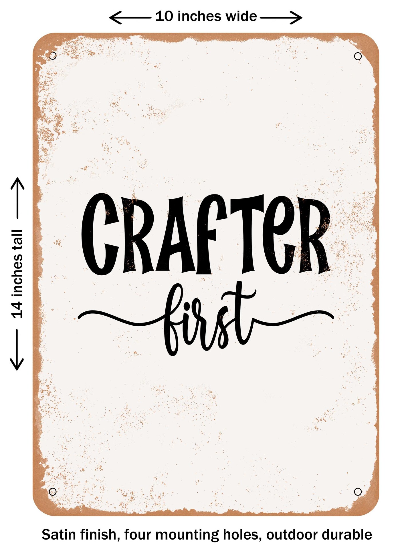 DECORATIVE METAL SIGN - Crafter Life - Vintage Rusty Look | Michaels