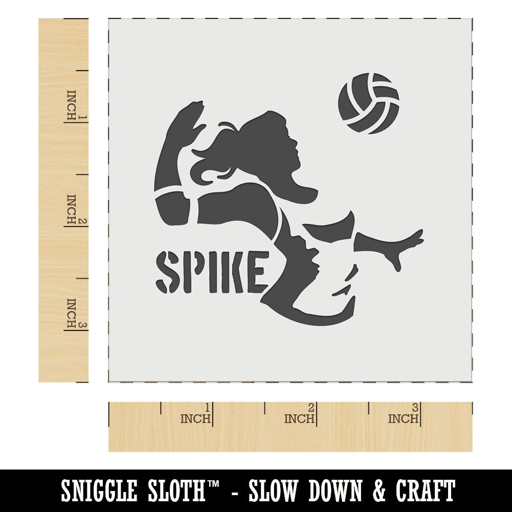 Volleyball Woman Spike Sports Move Wall Cookie DIY Craft Reusable ...