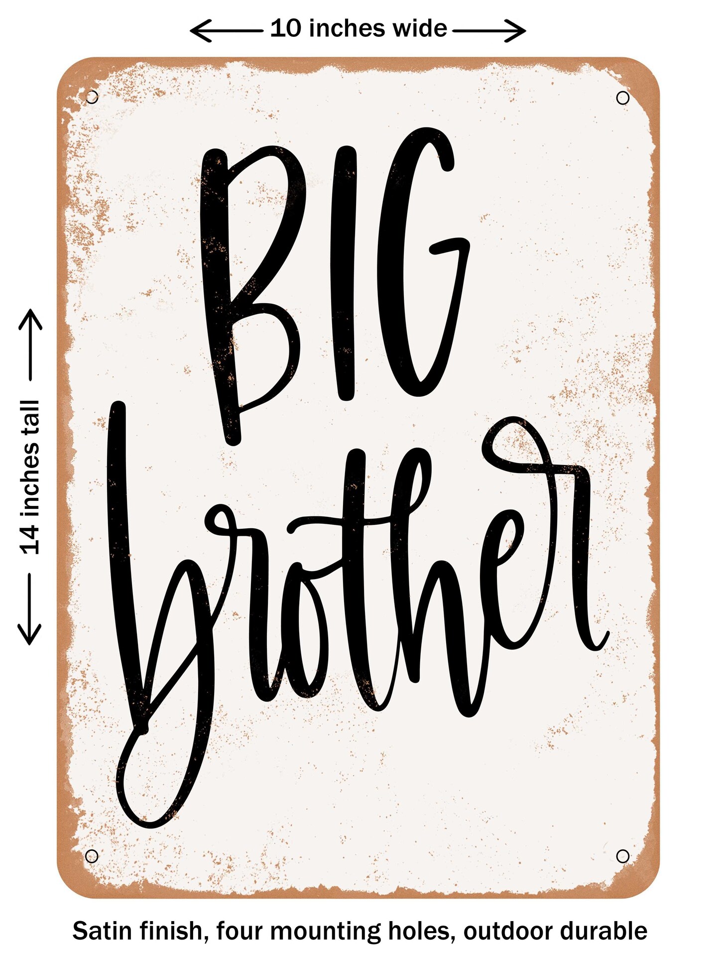 DECORATIVE METAL SIGN - Big Brother - Vintage Rusty Look | Michaels