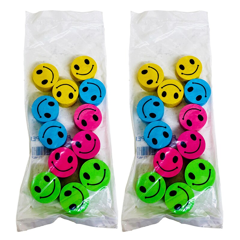 Happy Face Pencil Topper Erasers, 12 Per Pack, 12 Packs | Michaels