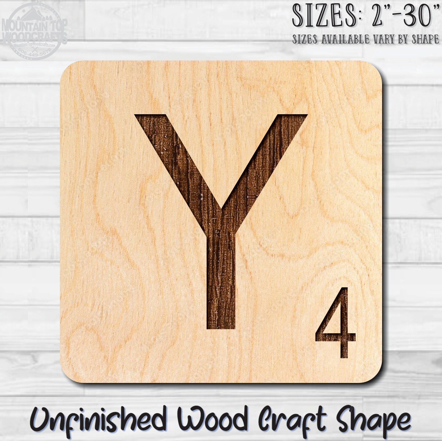 Scrabble Tile Y Letter Board Game Name Unfinished Wood Shape Blank ...