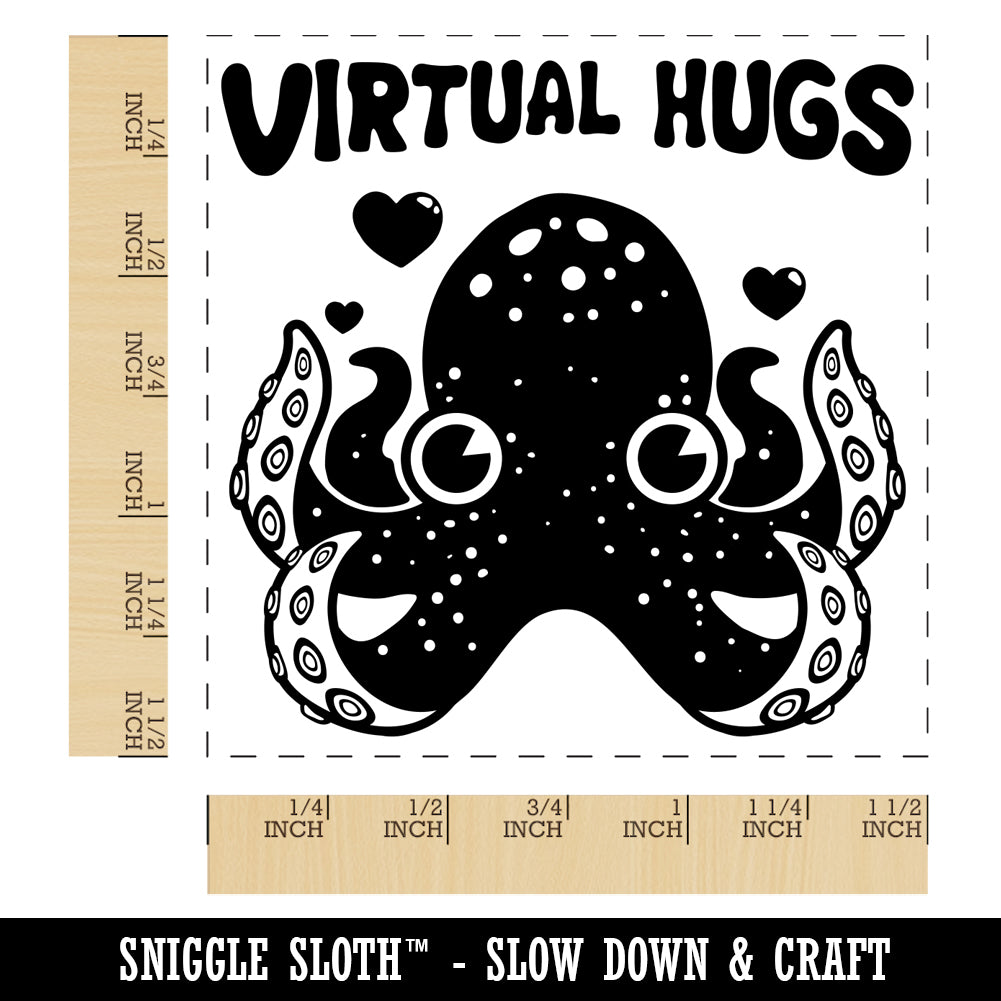 Octopus Virtual Hugs Self-Inking Rubber Stamp Ink Stamper | Michaels