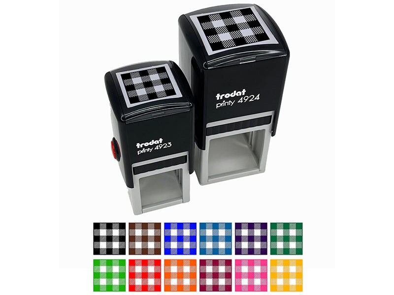 Buffalo Plaid Pattern Block Self-Inking Rubber Stamp Ink Stamper | Michaels