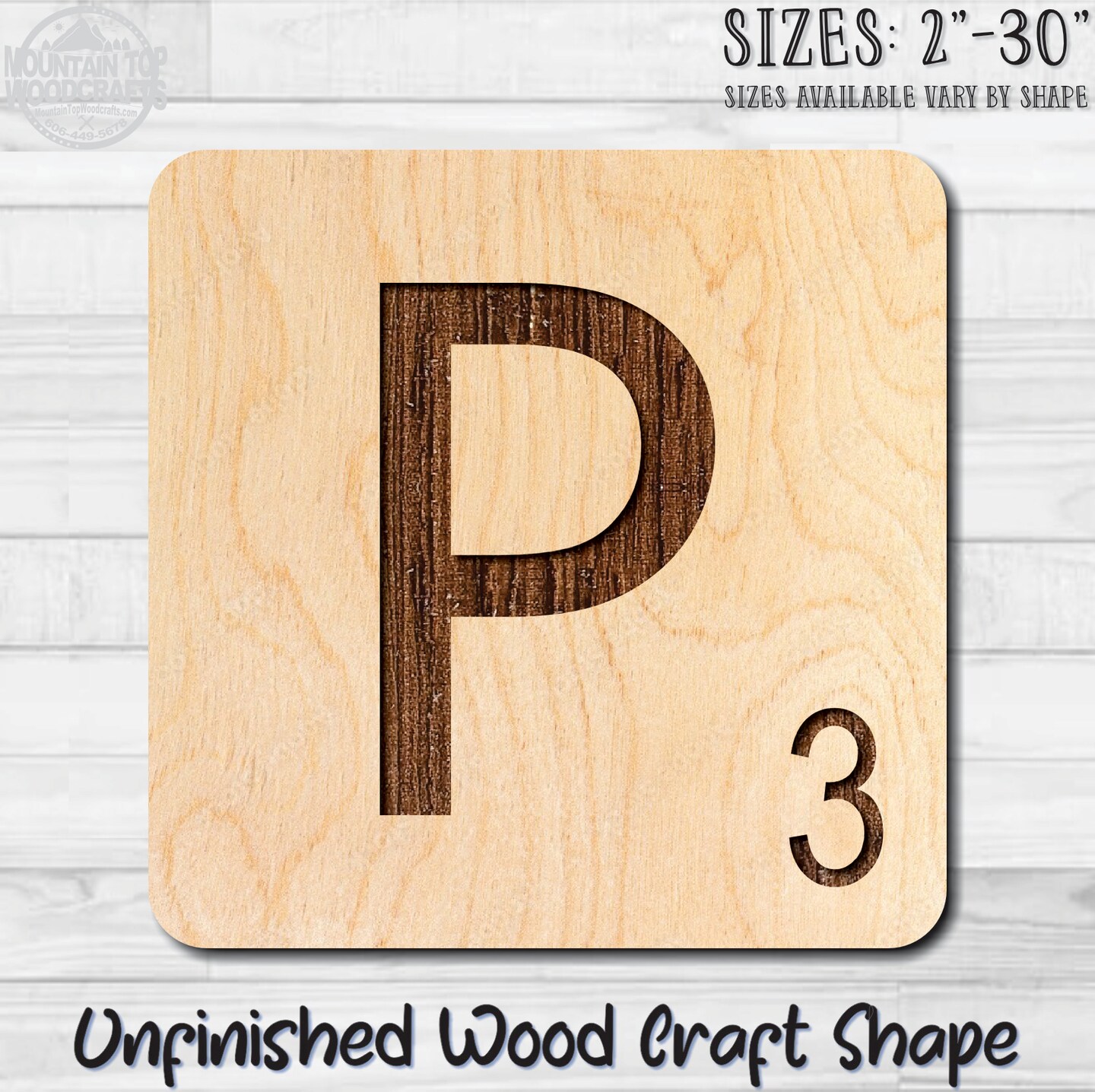 Scrabble Tile P Letter Board Game Name Unfinished Wood Shape Blank ...