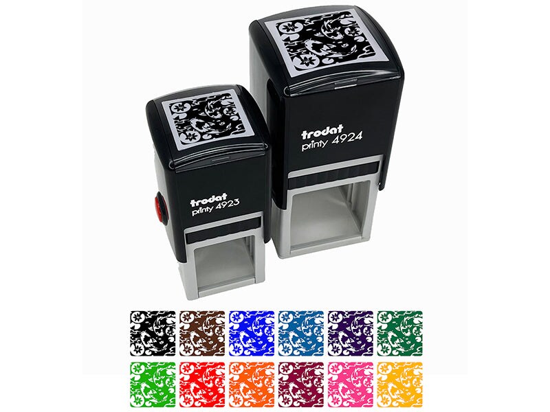 Koi Fish Pond Self-Inking Rubber Stamp Ink Stamper | Michaels