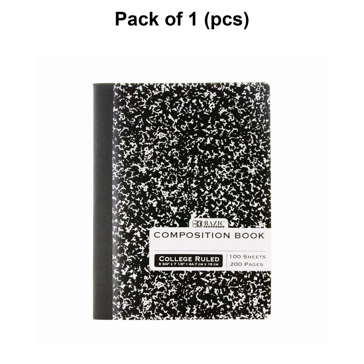 Composition Book C/R Black Marble 100 Ct | Michaels