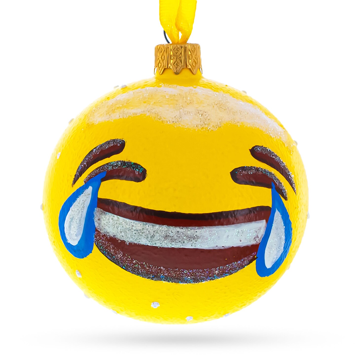 Joyful Chuckles: Laughing Face Facial Expressions Blown Glass Ball ...