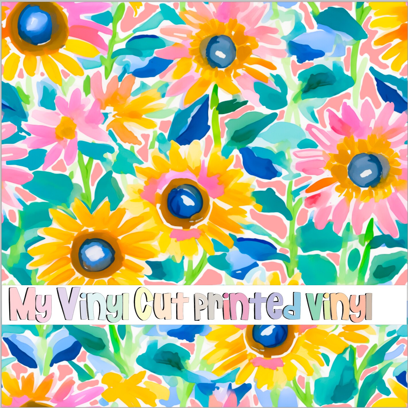 12 x 12 inch Sheet of Printed Vinyl or HTV in the K80-19 Pattern ...