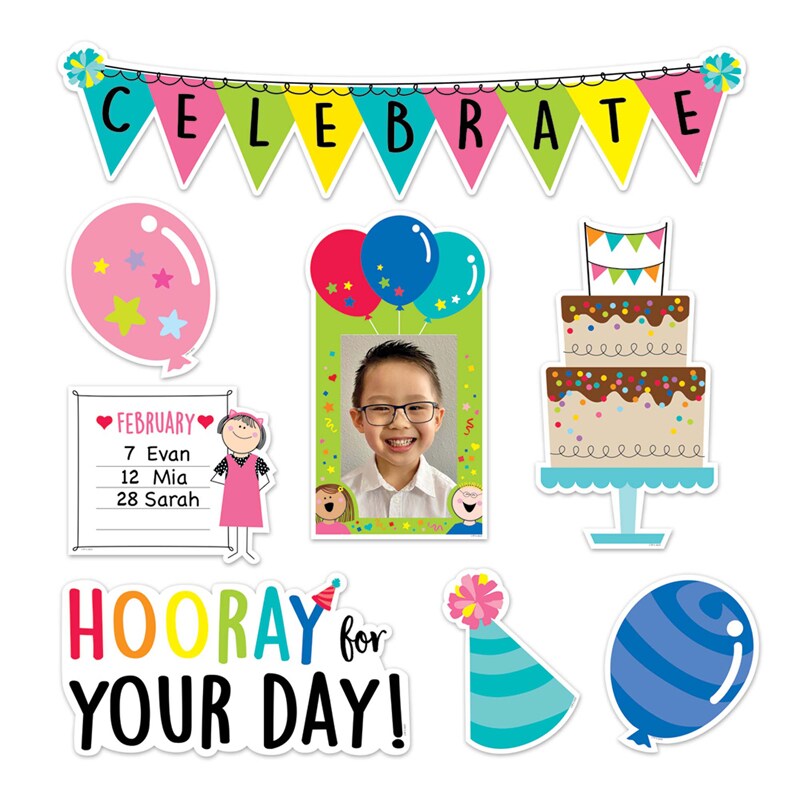 Stick Kids Happy Birthday Mini Bulletin Board Set | Michaels