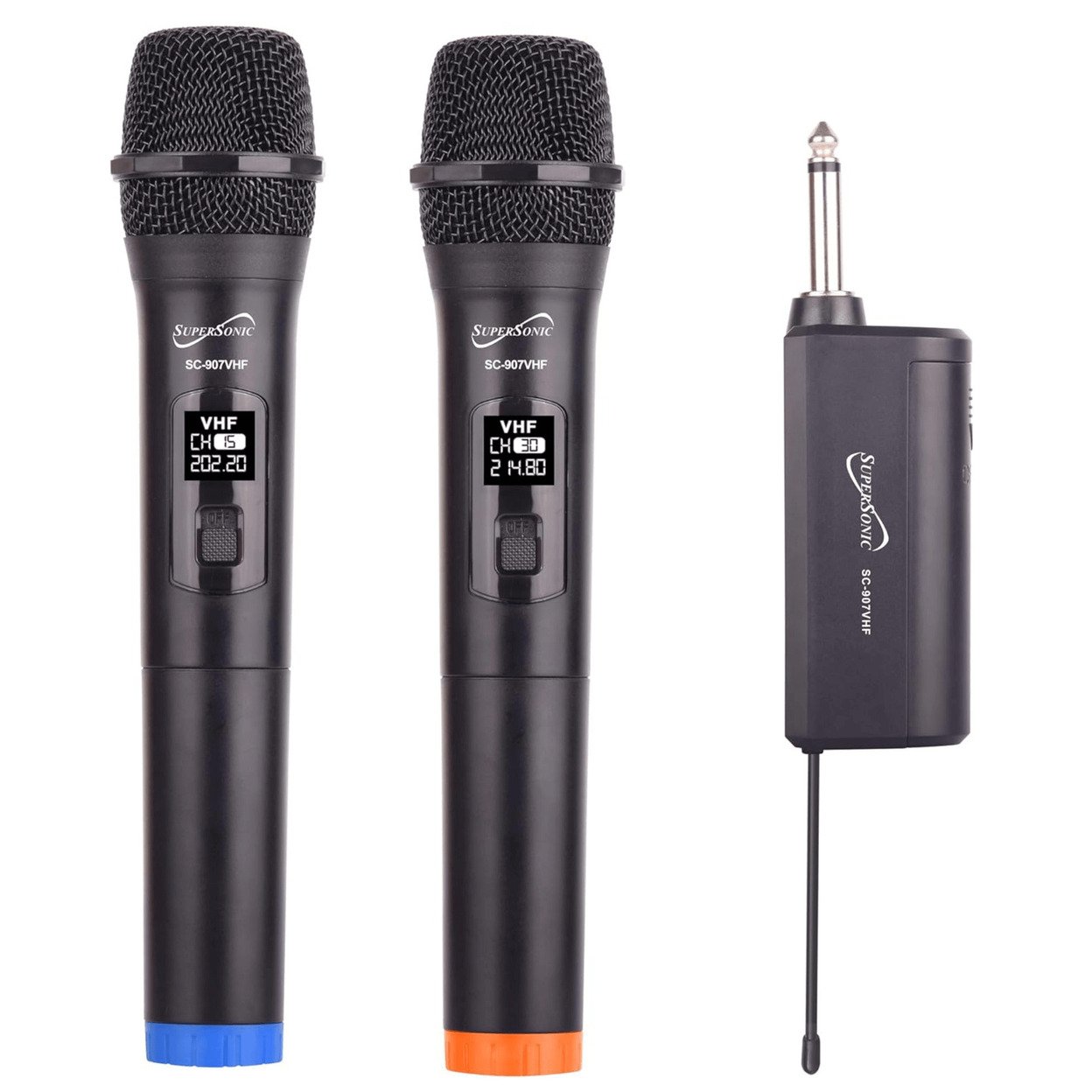 Supersonic Vhf Dual Fixed Channel Professional Wireless Microphone ...