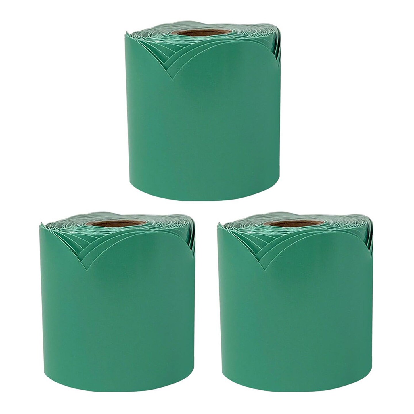 Grow Together Jade Green Rolled Scalloped Bulletin Board Borders, 65 Feet Per Roll, Pack of 3 ...