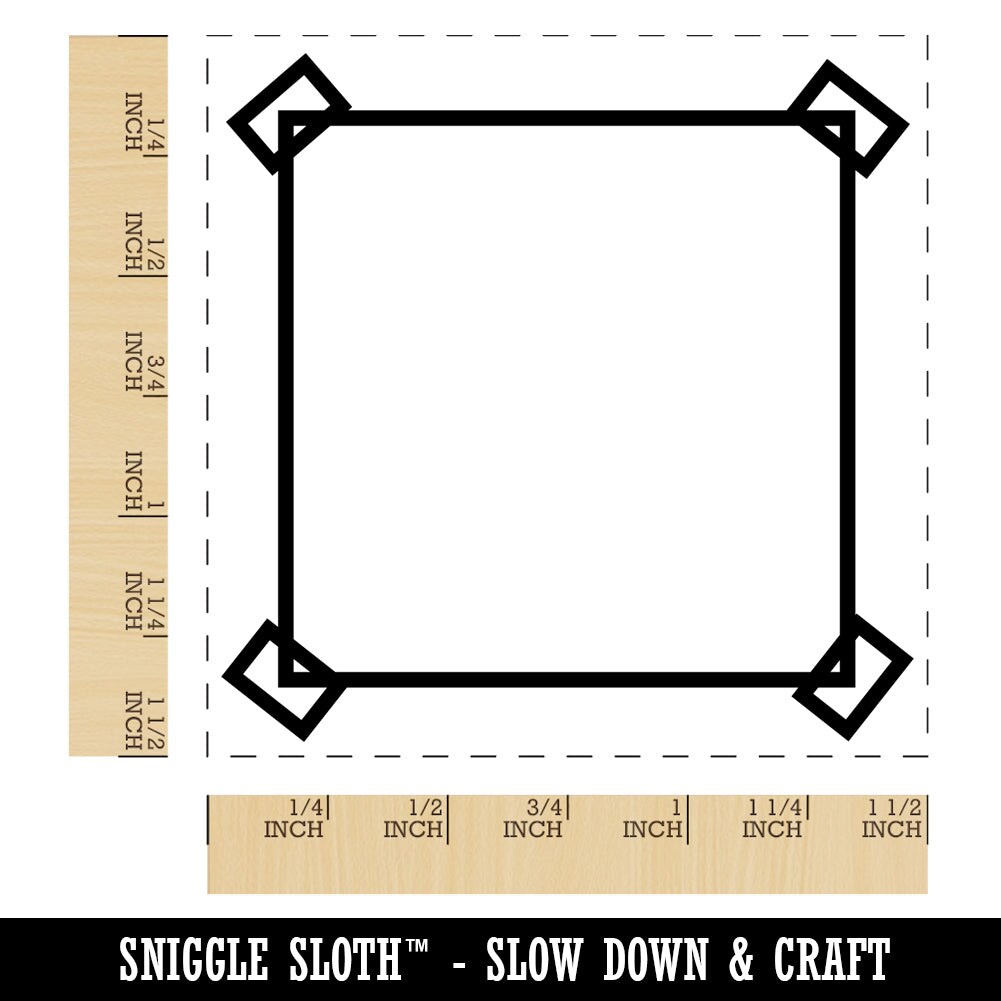 Cute Blank List Note Box Taped Corners Self-Inking Rubber Stamp Ink ...