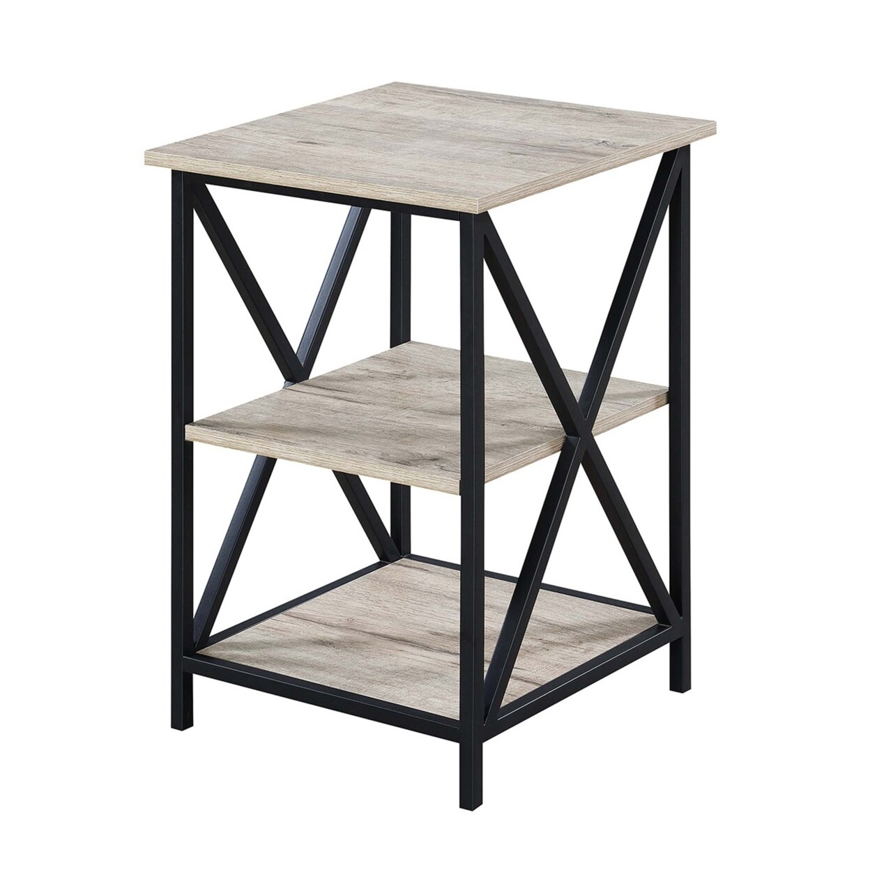 Benjara Convenience Concepts, Color: Sandstone/Black, Size: 15.75x15 ...