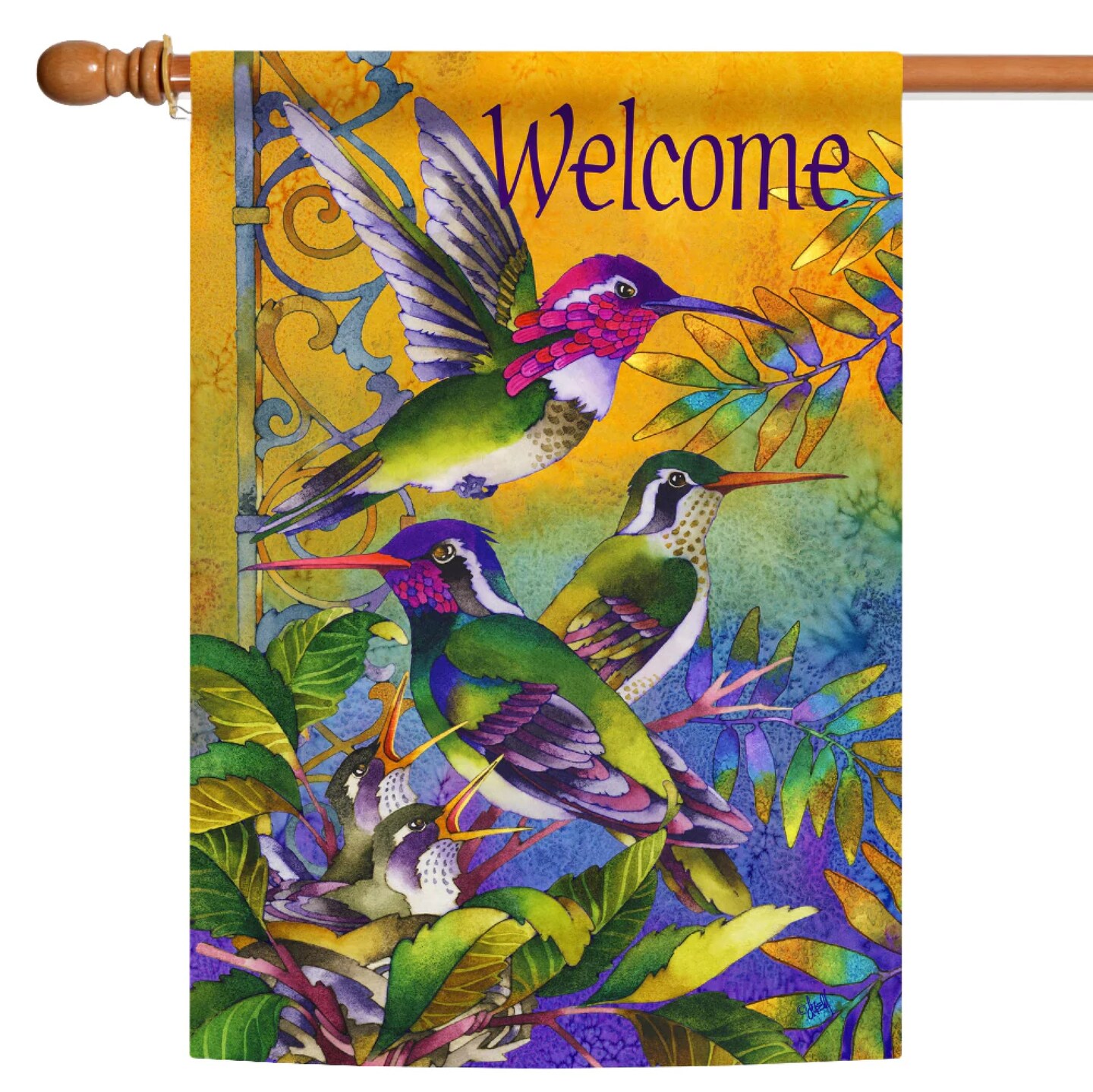 Toland Home Garden Hummingbird Home Outdoor House Flag 40" x 28" | Michaels