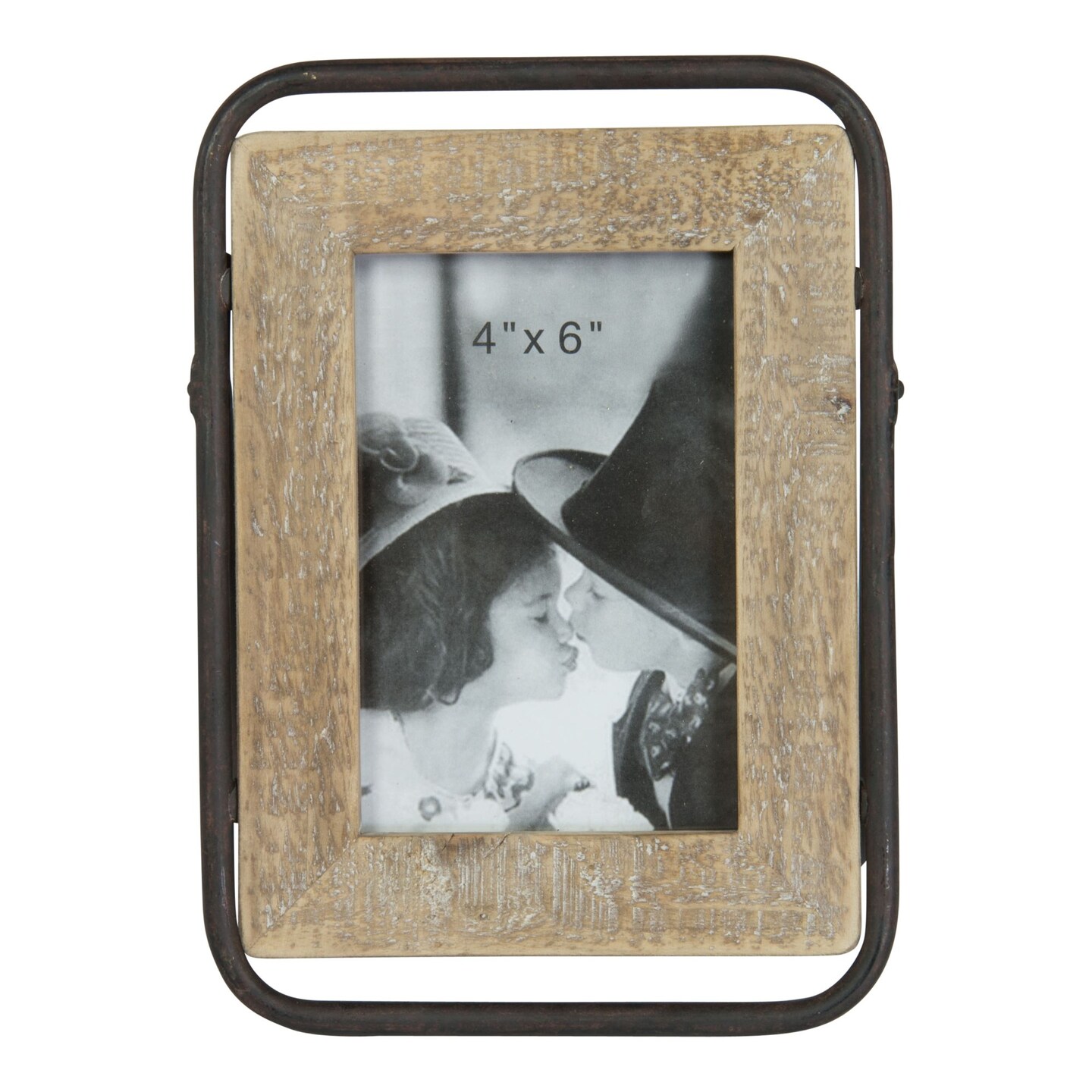 Creative Design 9" Brown and Black Distressed Rectangular Photo Frame ...