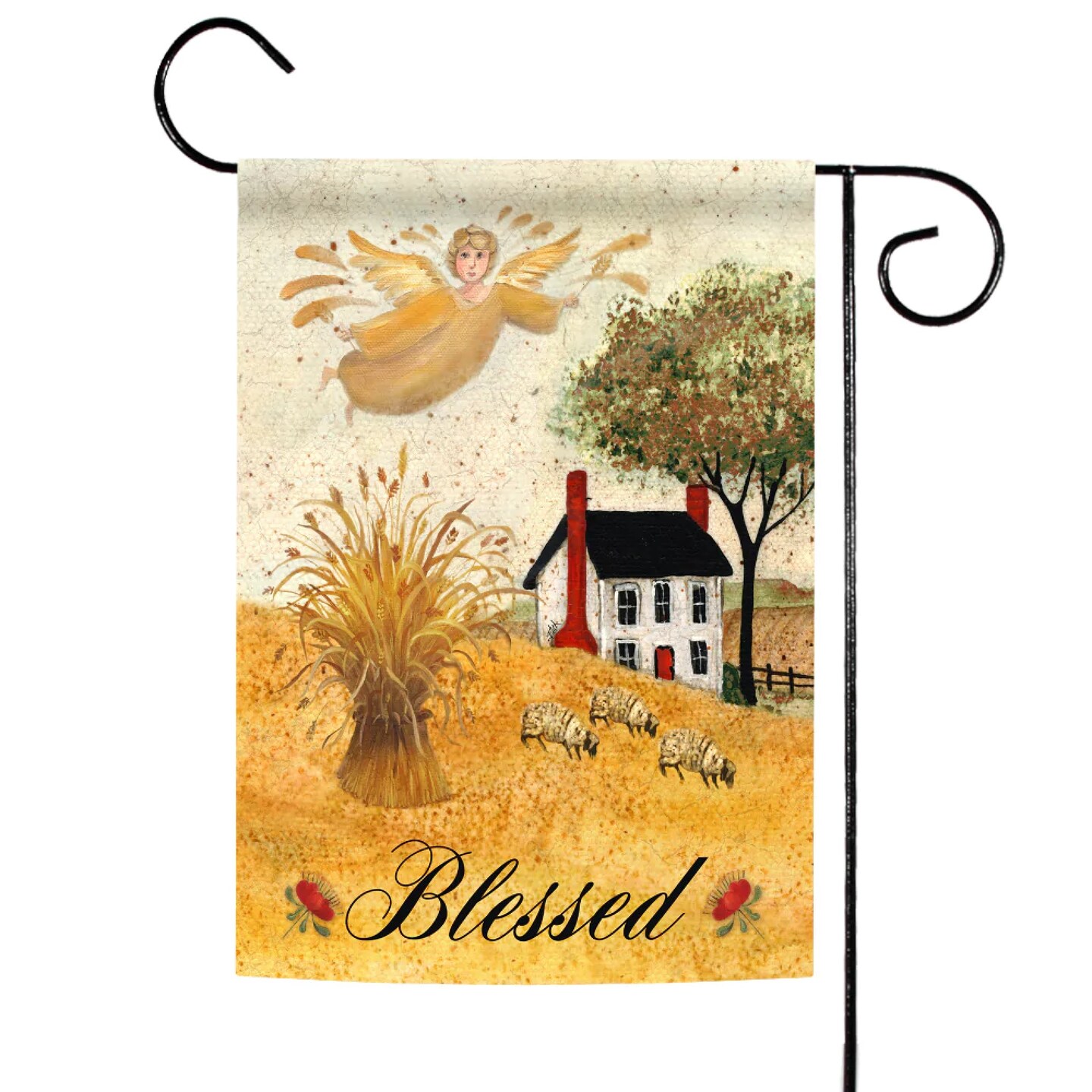 Toland Home Garden Angel in the Farm "Blessed" Outdoor Garden Flag 18 ...