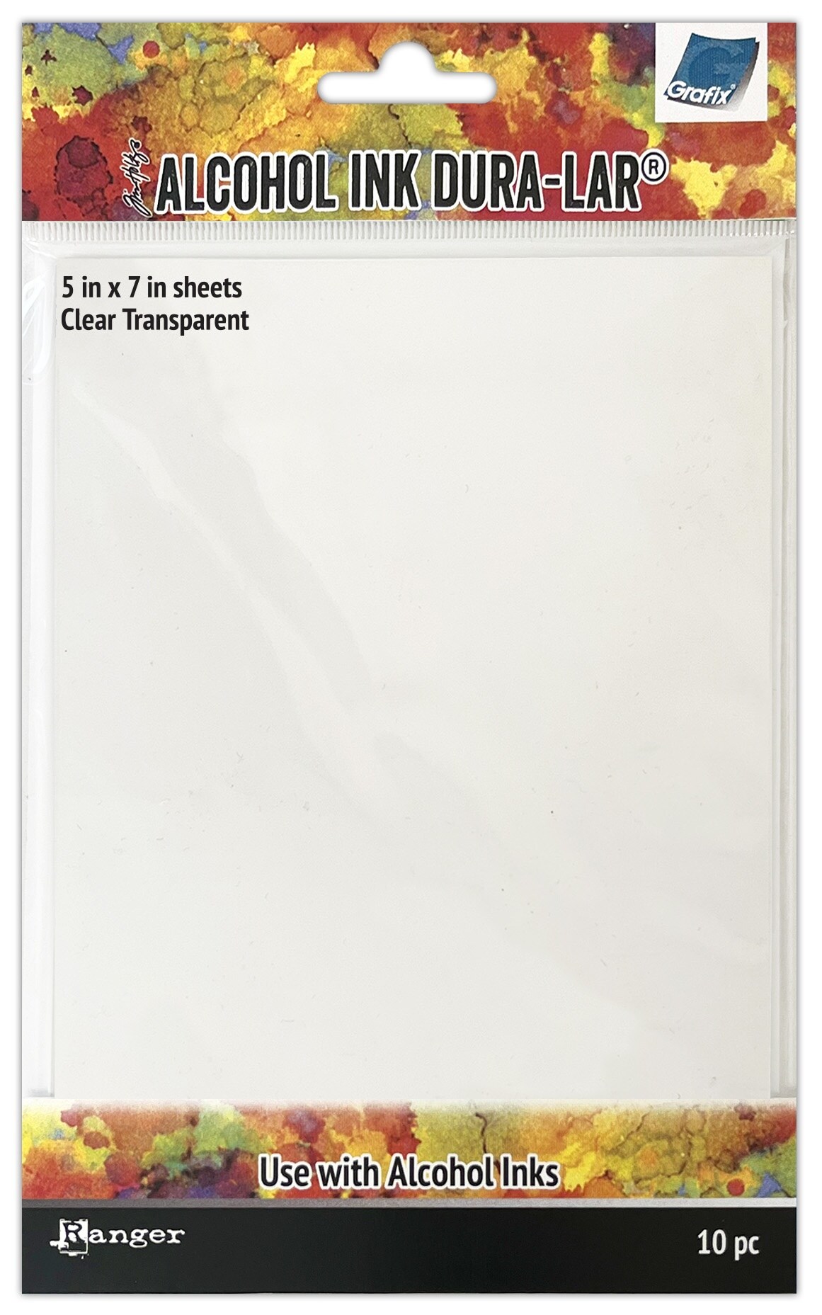Tim Holtz Alcohol Ink Dura-Lar 5"X7" 10/Pkg-Clear Transparent | Michaels