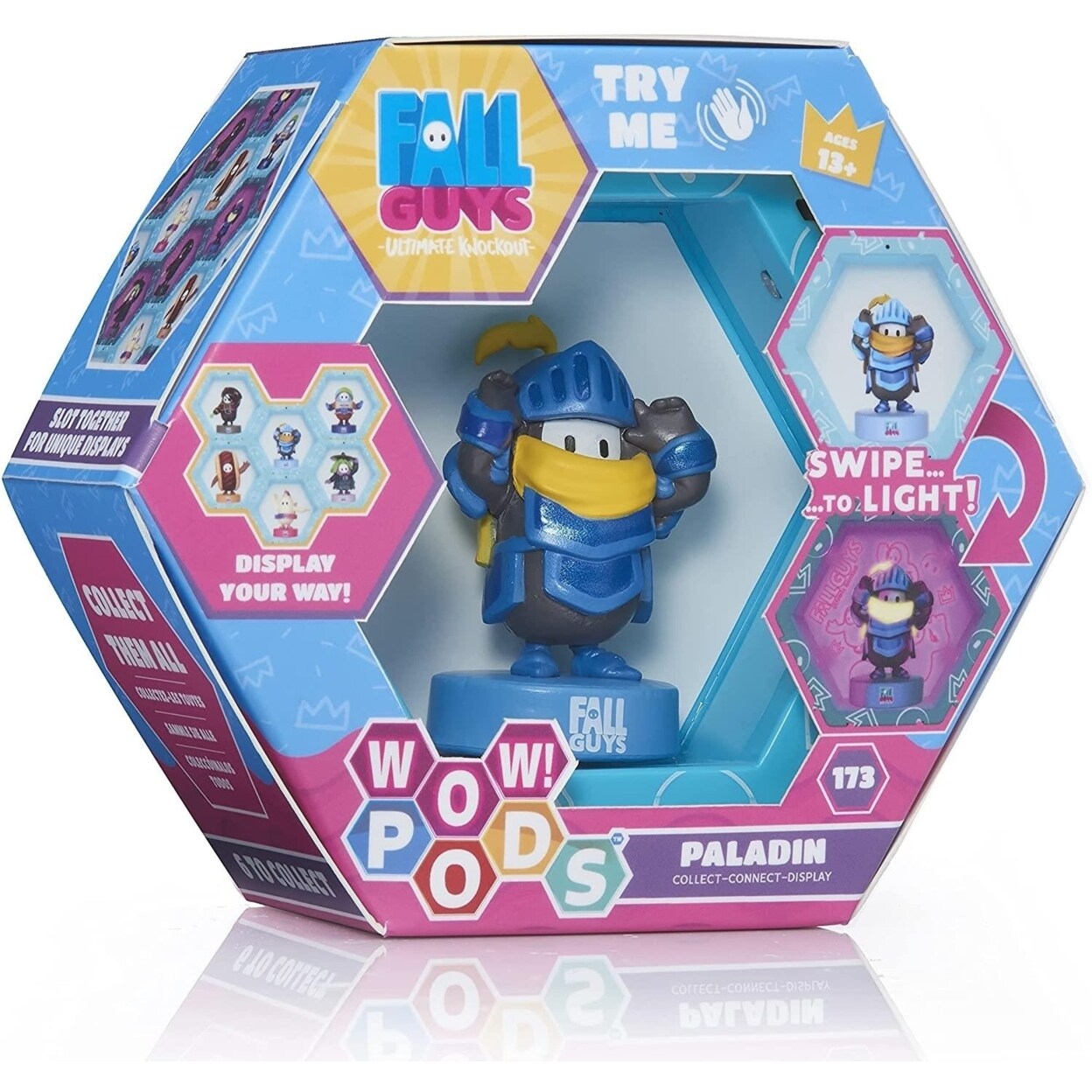 WOW Pods Fall Guys Paladin Knight Swipe Light-Up Figure Connect for ...