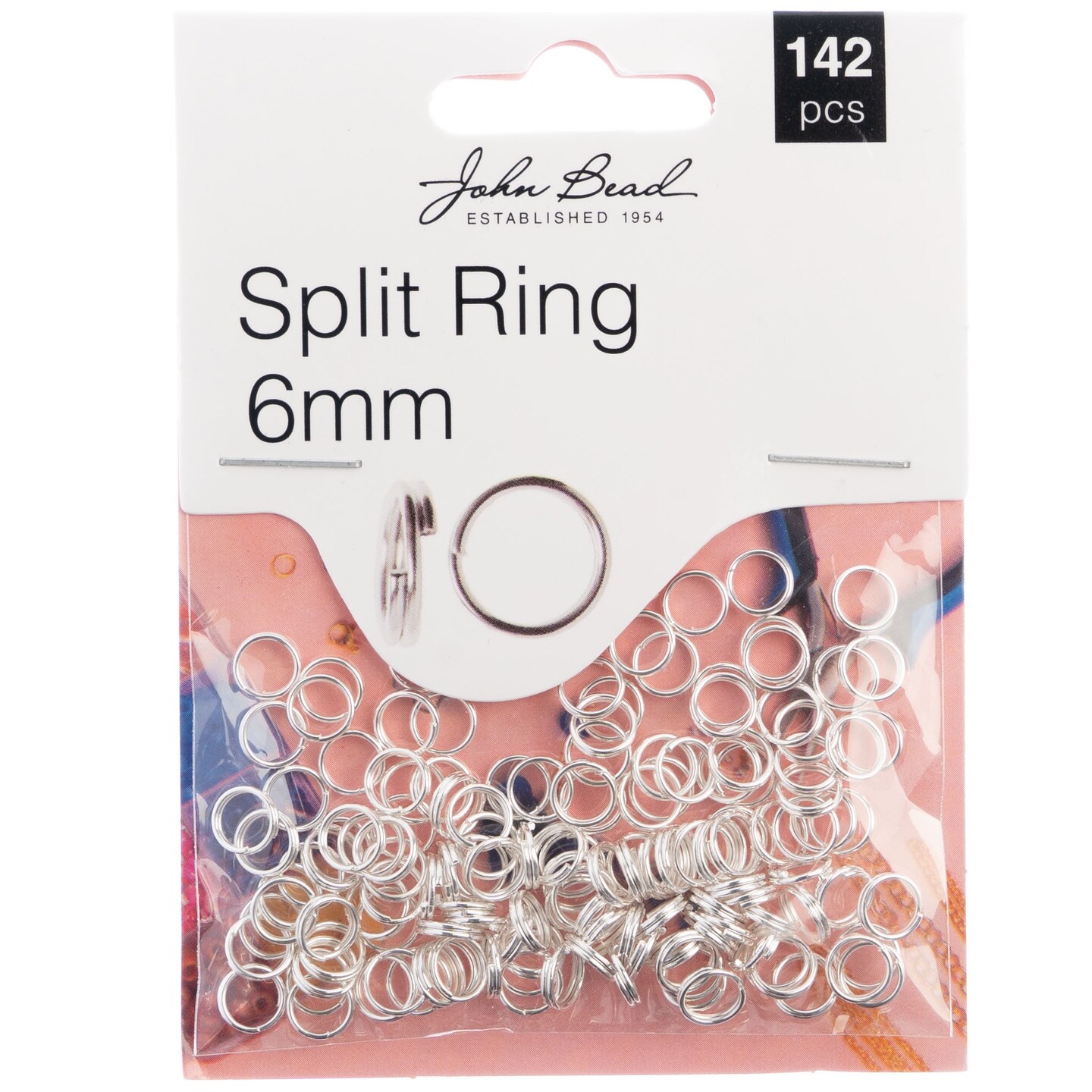 John Bead Split Ring 6mm 142/Pkg-Silver | Michaels