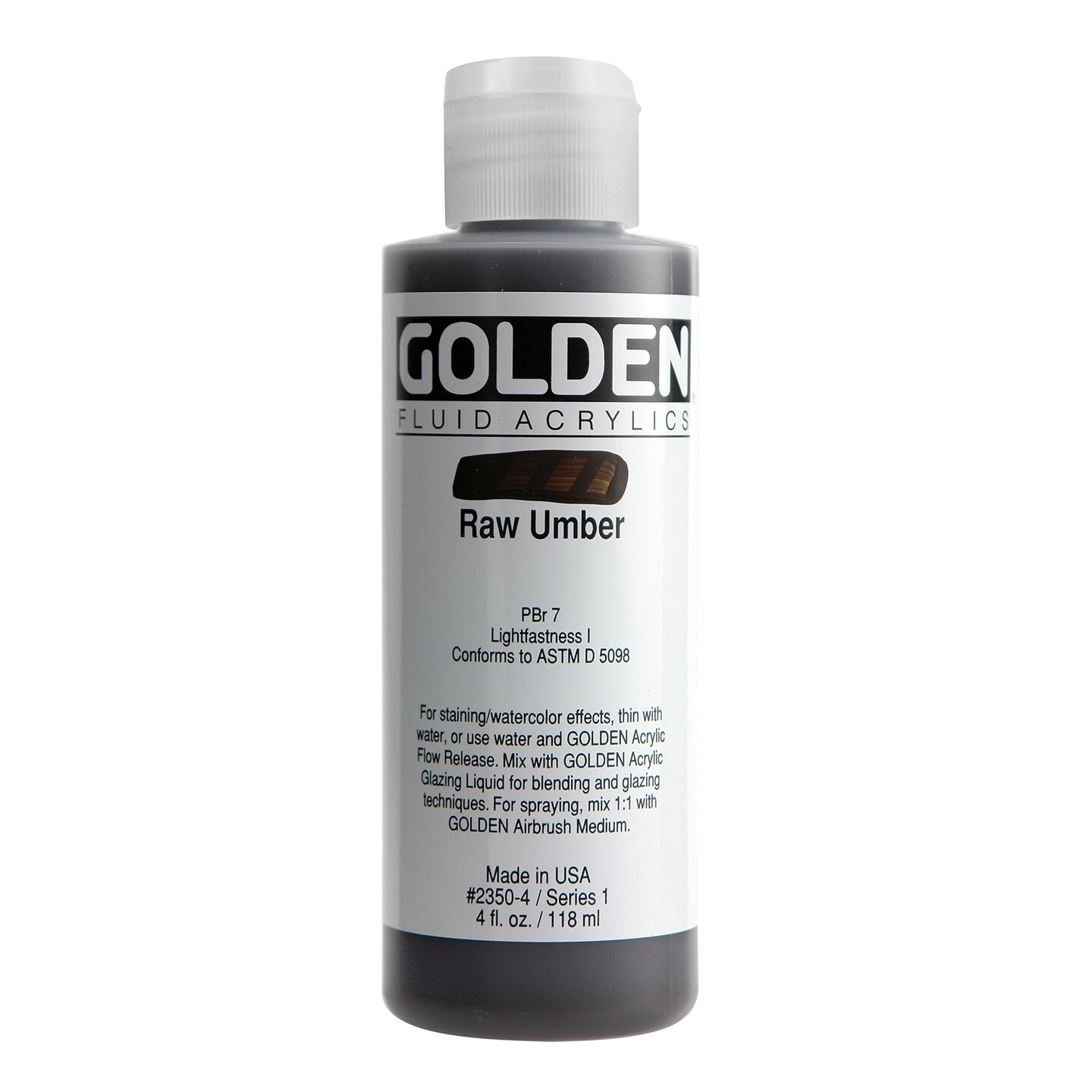 Golden Fluid Acrylic, 4 Oz., Raw Umber | Michaels