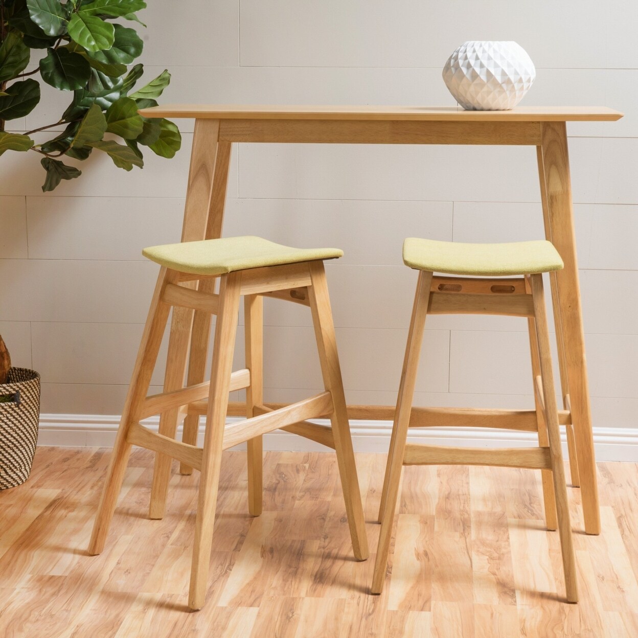 GDFStudio Ethel Natural Oak Finish Rectangular 3 Piece Bar Set | Michaels