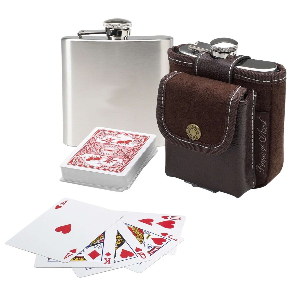 Picnic at Ascot Barware-Hip Flask & Playing Cards (262-BR) | Michaels