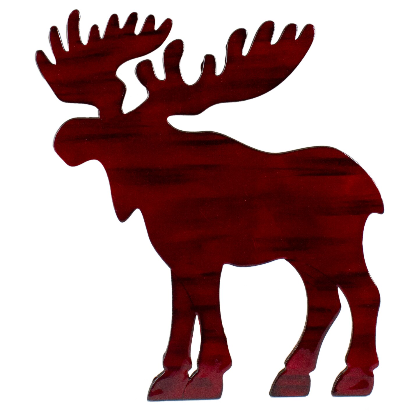 Northlight 10.5" Red Stained Standing Moose Christmas Tabletop Decor ...