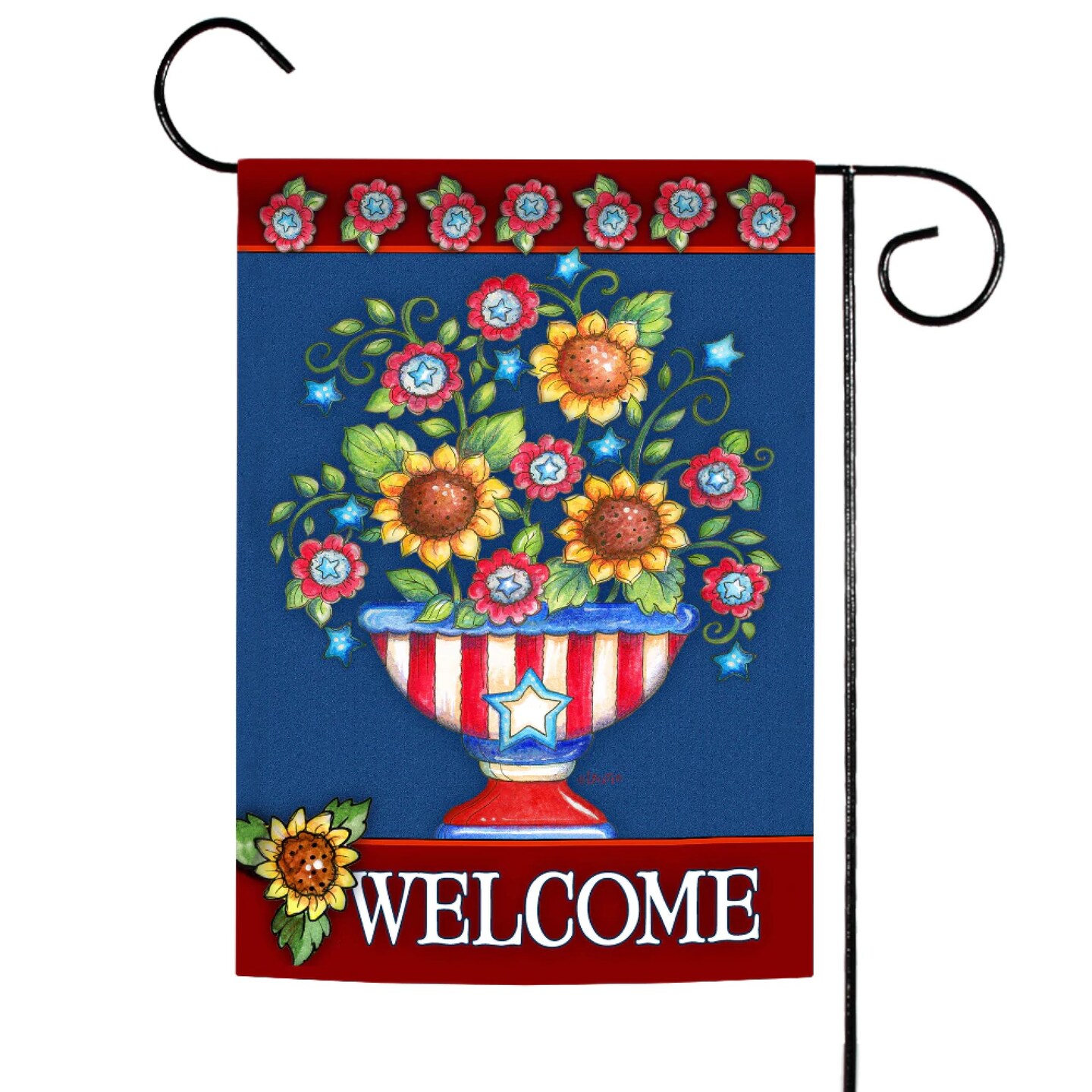 Toland Home Garden Americana "Welcome" Outdoor Garden Flag 18" x 12.5 ...
