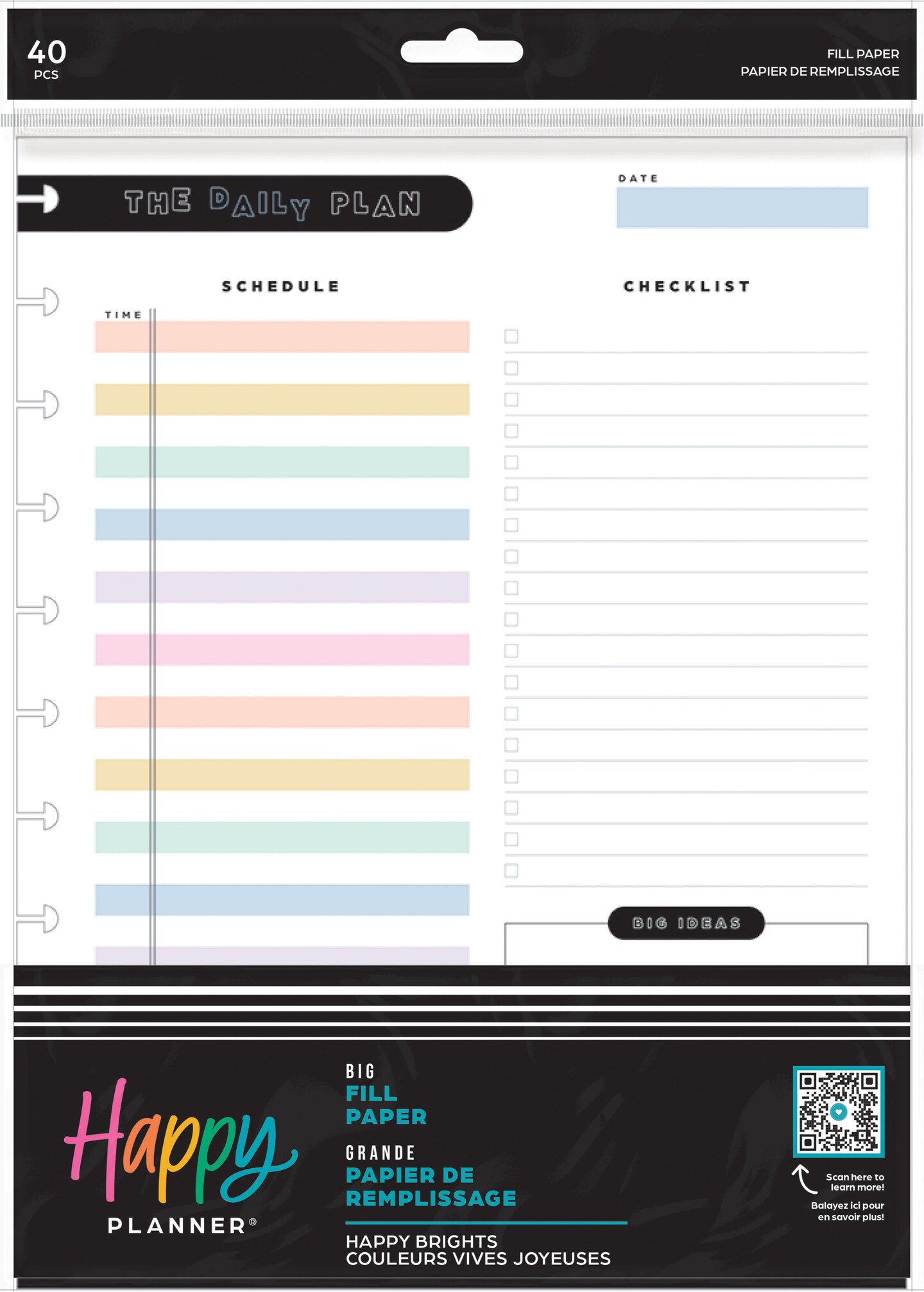 Happy Planner Big Fill Paper-Happy Brights | Michaels