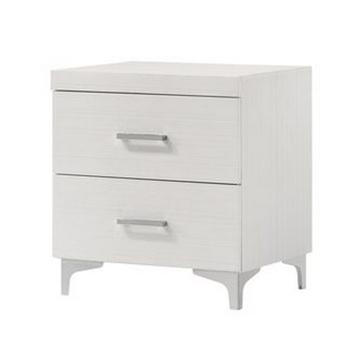 Saltoro Sherpi Nightstand with 2 Drawers and Bar Handle, White- | Michaels