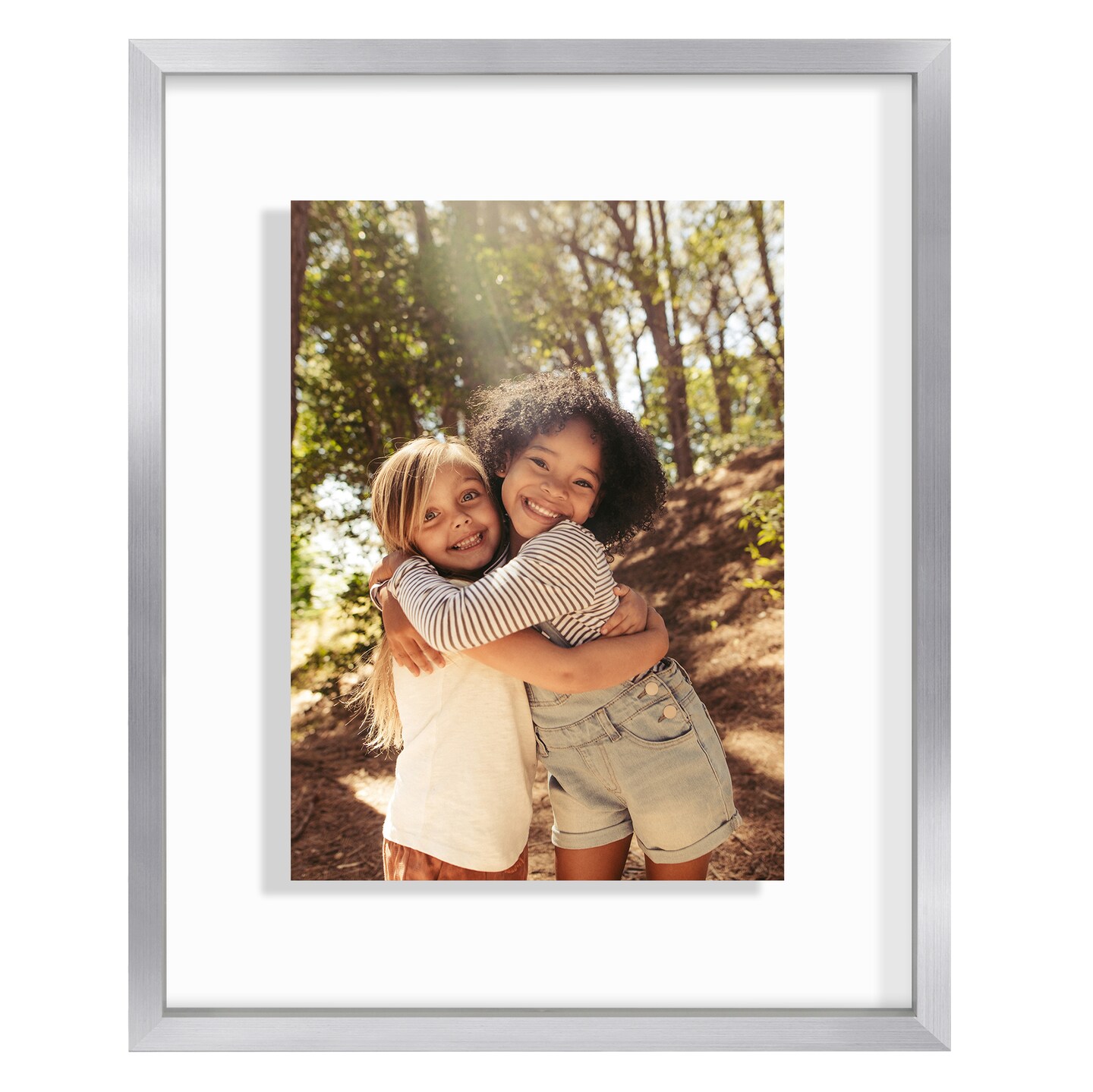 Americanflat Floating Aluminum Picture Frame - Sleek Aluminum Photo ...