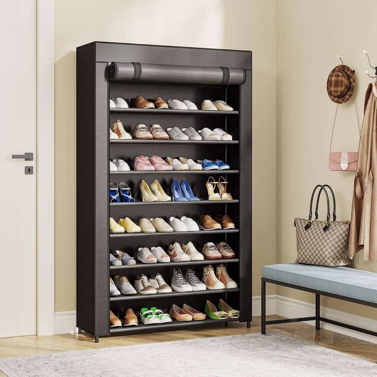 Non woven shoe rack store
