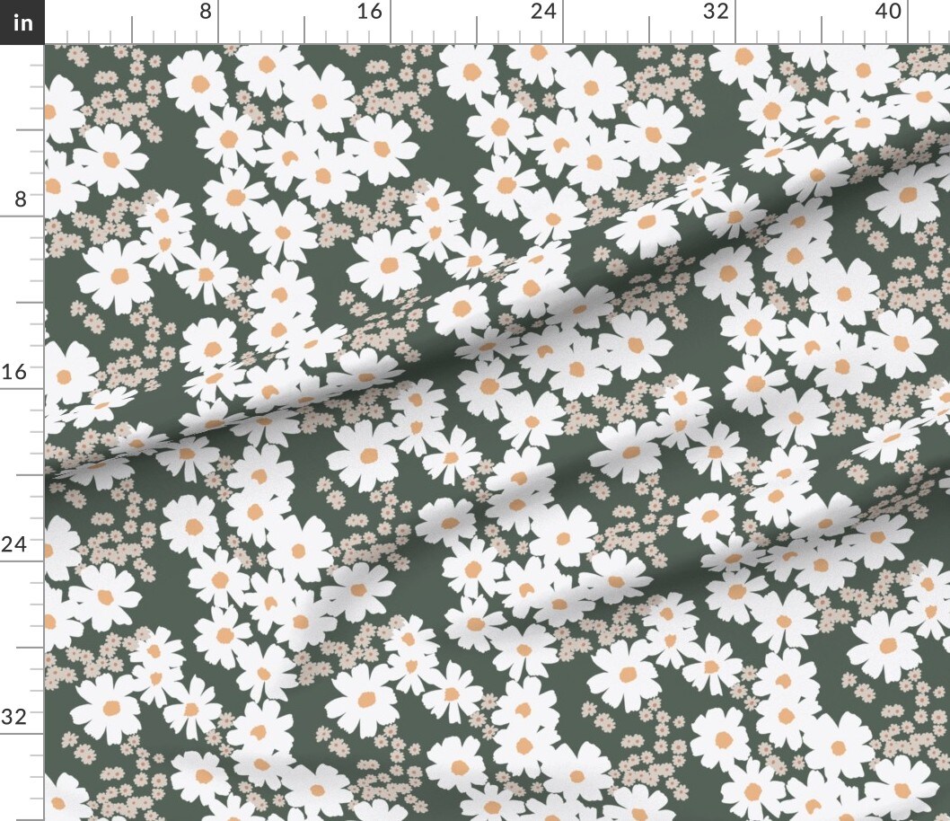 Various Fabrics by the Yard or Fat Quarter Summer Daisies Boho Daisy ...