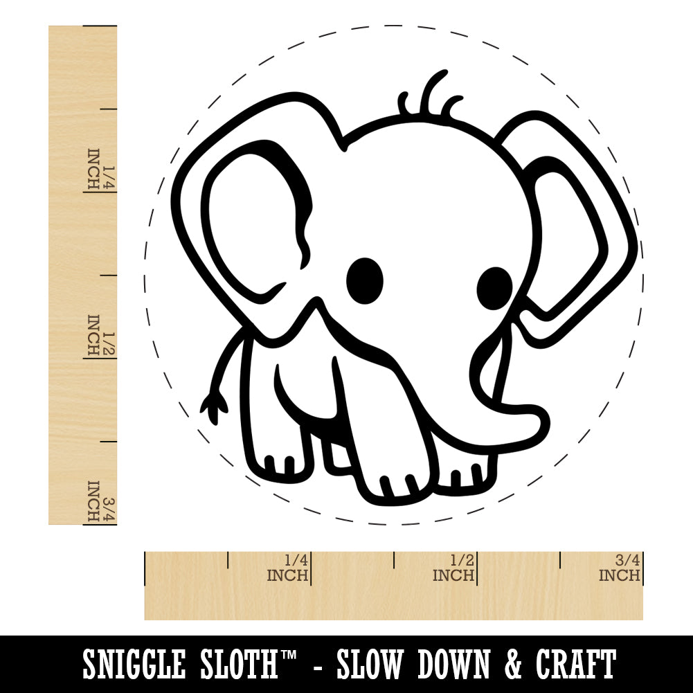 Cute Baby Elephant Self-Inking Rubber Stamp for Stamping Crafting ...