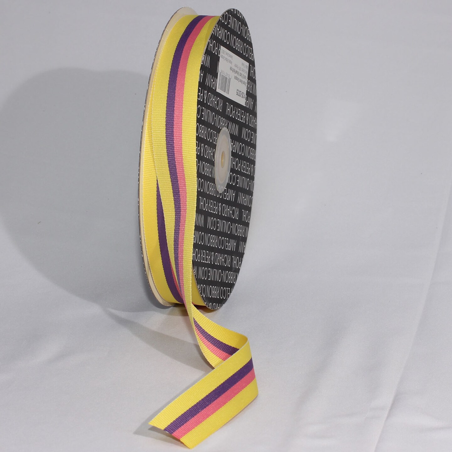 The Ribbon People Yellow and Purple Striped Woven Grosgrain Craft ...