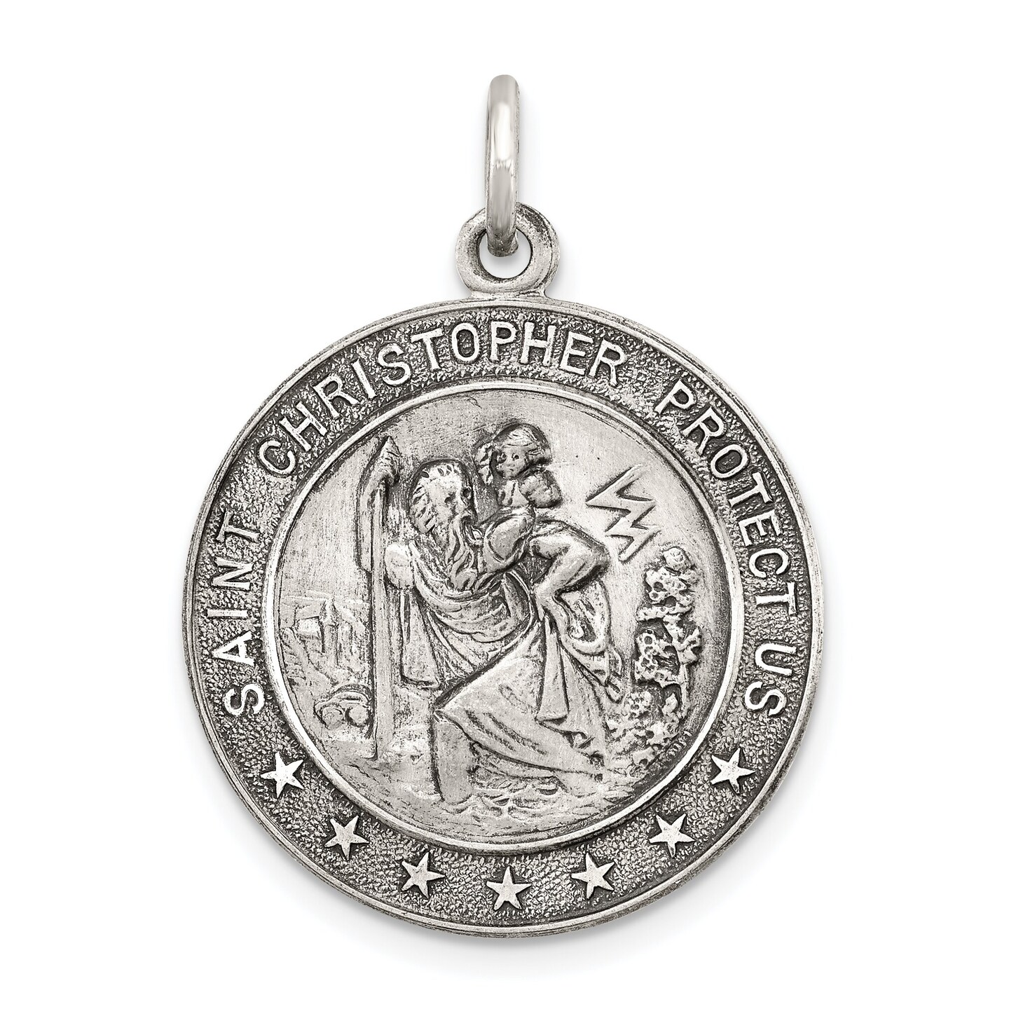 Sterling Silver Saint Christopher Round Medal | Michaels