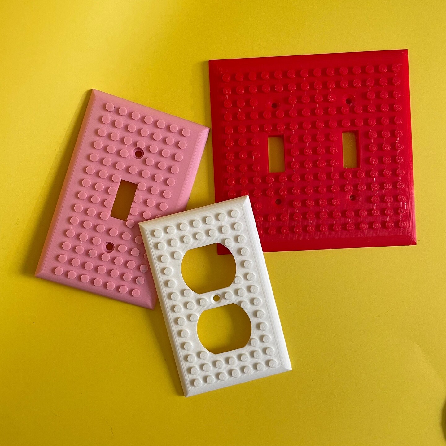 Brick Build Light Switch Plate Cover 3D Printed | Kids Room Decor ...