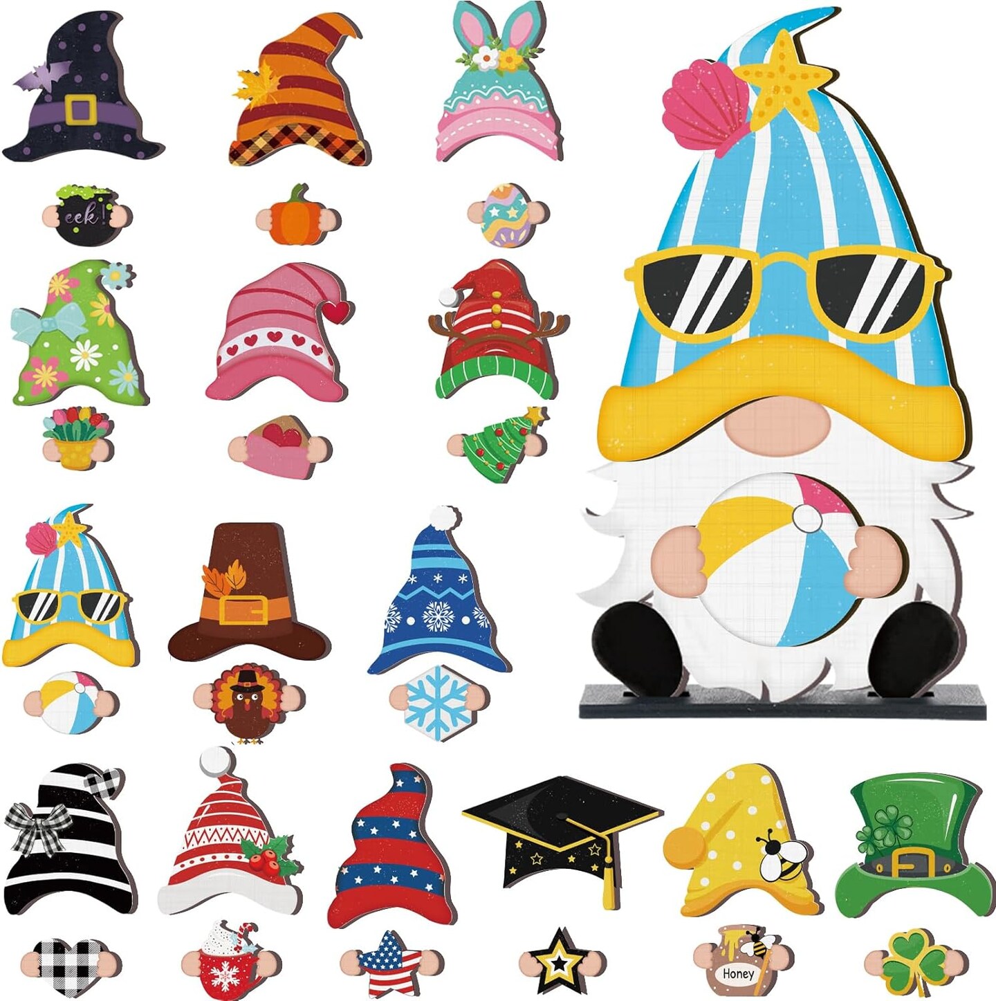 Interchangeable Spring/Summer Wooden Gnome Decor | Michaels