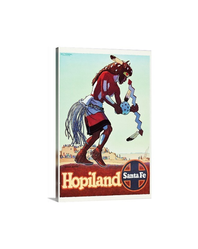 Santa Fe Train To Hopiland New Mexico Canvas Wrap or Poster, A Vintage ...