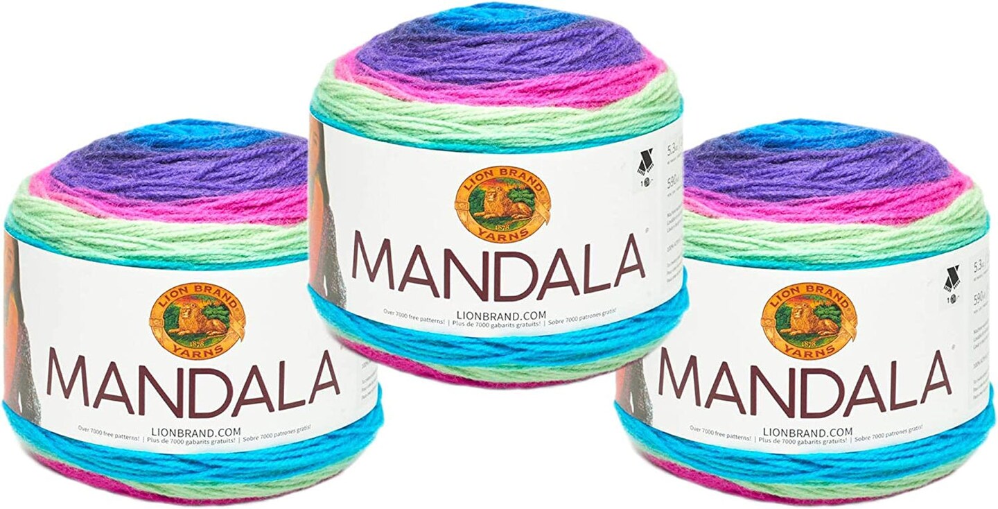 Mandala Yarn, Multicolor Yarn for Crocheting and Knitting, Craft Yarn ...