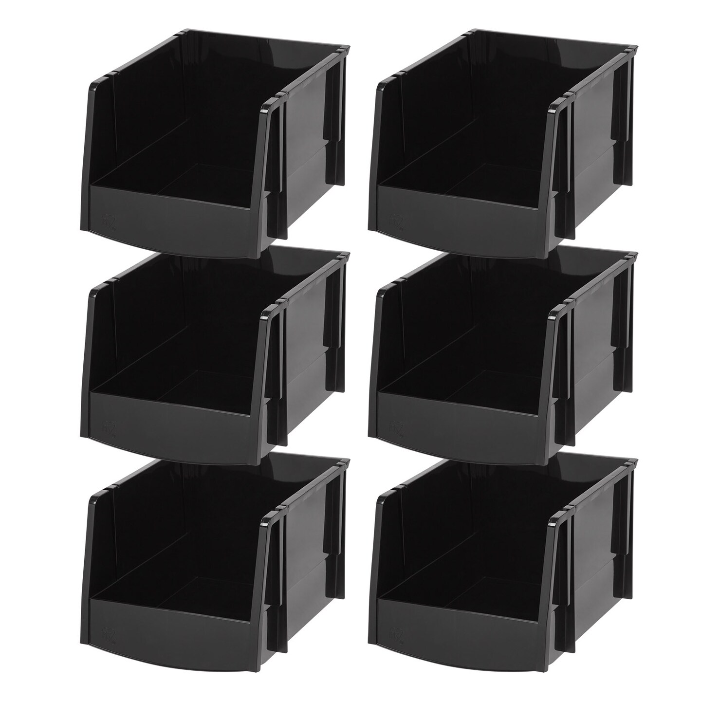 IRIS USA Stackable Plastic Food Storage Bin, Color: Black, Size: Jumbo ...