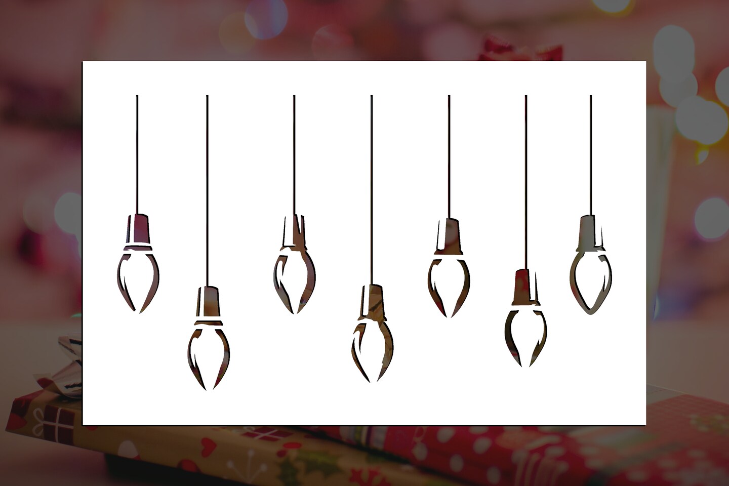 Hanging Christmas Lights Reusable Stencil (Many Sizes) | MakerPlace by ...