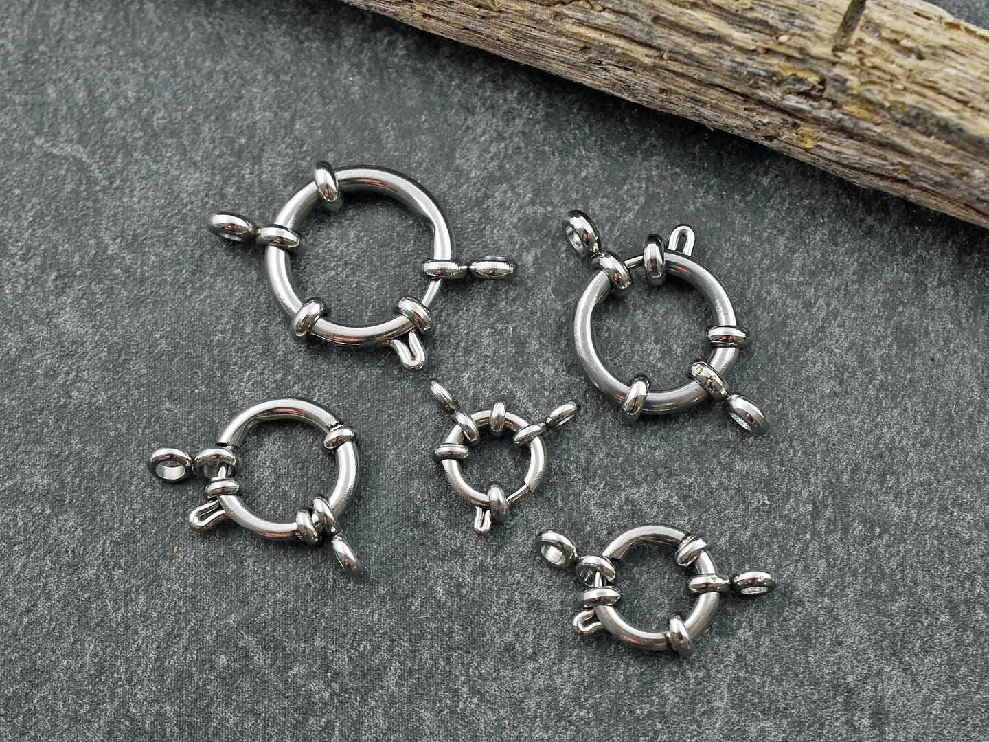 Stainless Steel Spring Ring Clasps - 2pcs - Choose Your Size | Michaels