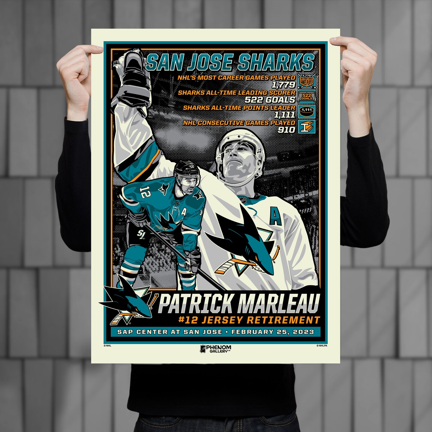 Phenom Gallery San Jose Sharks Patrick Marleau 18" x 24" Serigraph | Michaels