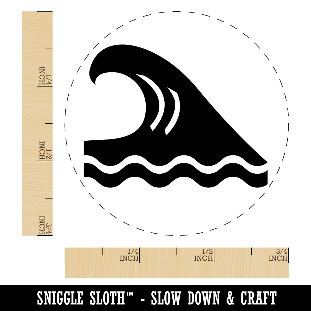 Ocean Surf Wave Beach Self-Inking Rubber Stamp for Stamping Crafting ...