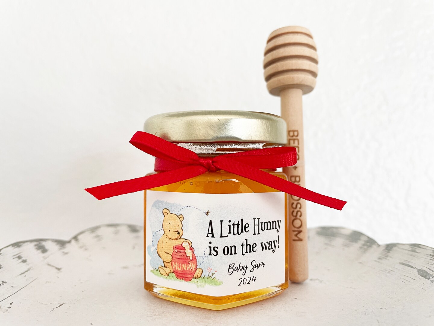2oz Custom Winnie the Pooh Honey Jar Favors - Honey Wedding Favors ...