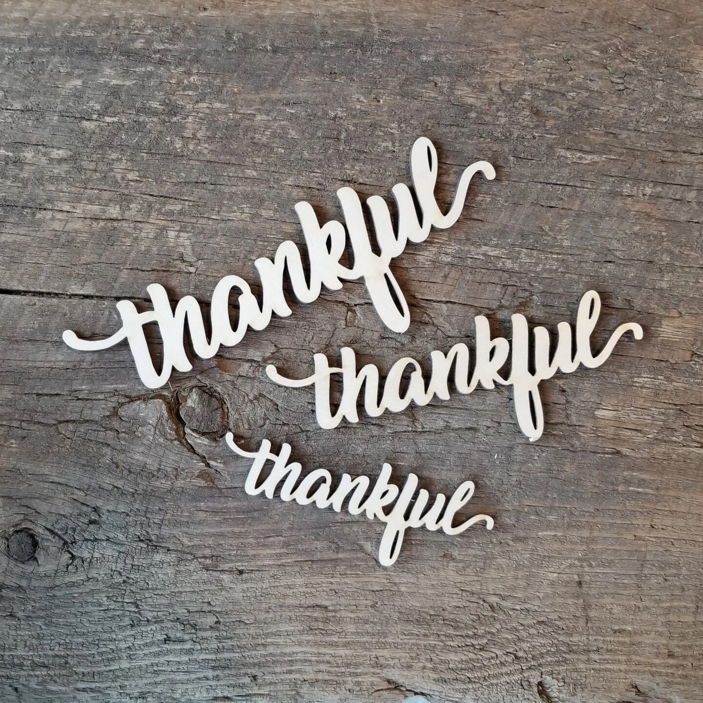 Laser Cut Word "Thankful" for Signs and More - Paint or Stain - 4 ...