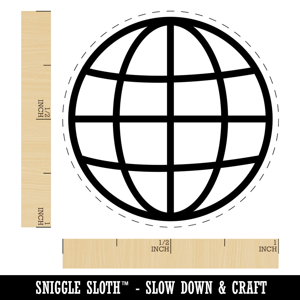Globe Planet Earth Symbol Self-Inking Rubber Stamp for Stamping ...
